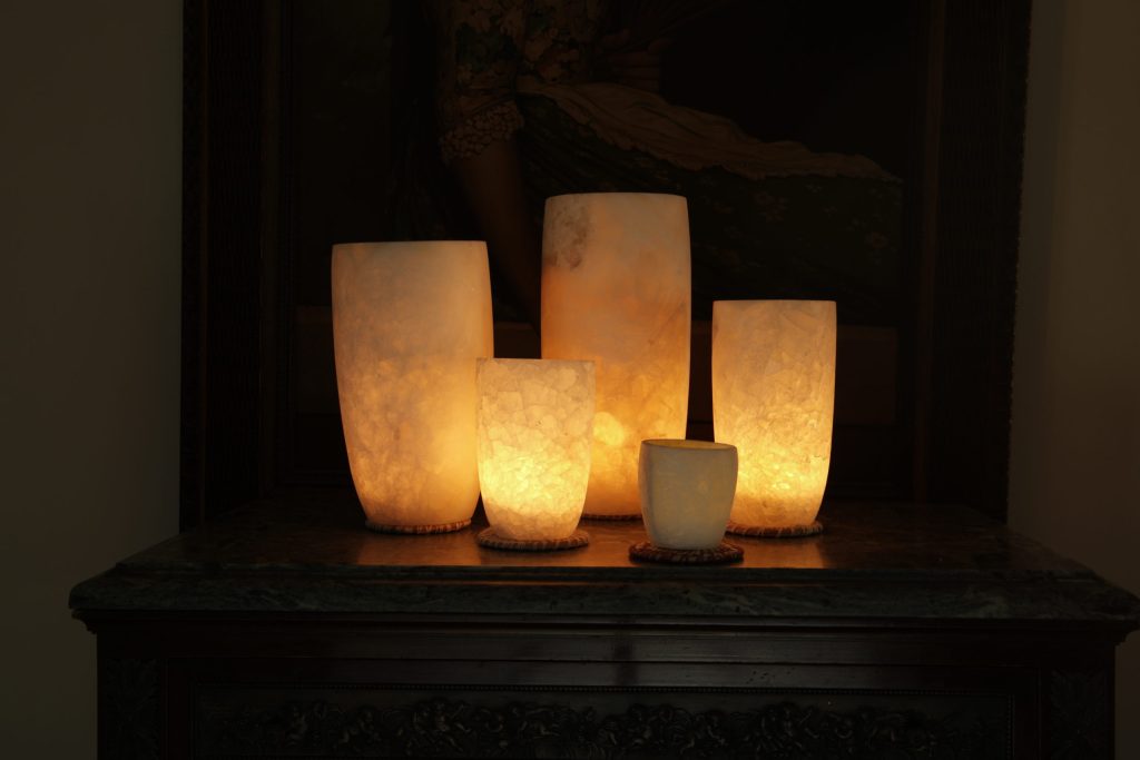 Alabaster tea cup candle holder - 7 sizes - Makra